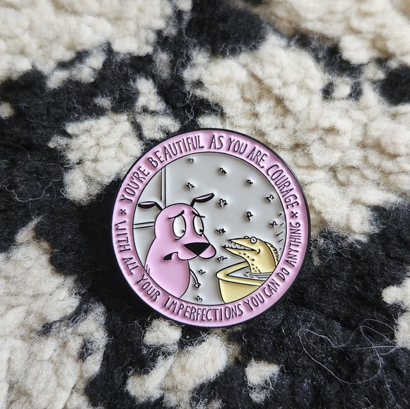 Jewelry | Courage The Cowardly Dog Enamel Pin | Poshmark